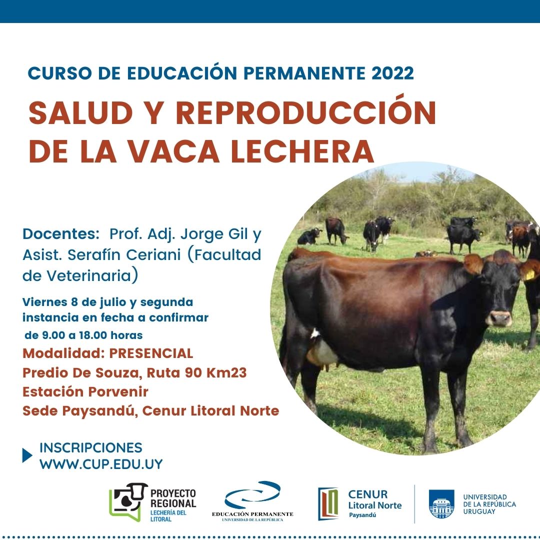 Educación Permanente: Salud y reproducción de la vaca lechera